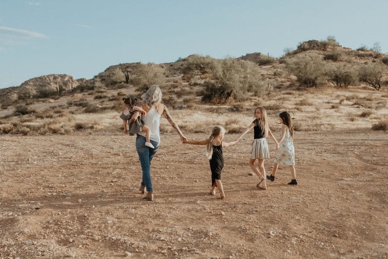 Family Photos in the Arizona Desert- Monsoon Skies and Girl Squads - J ...