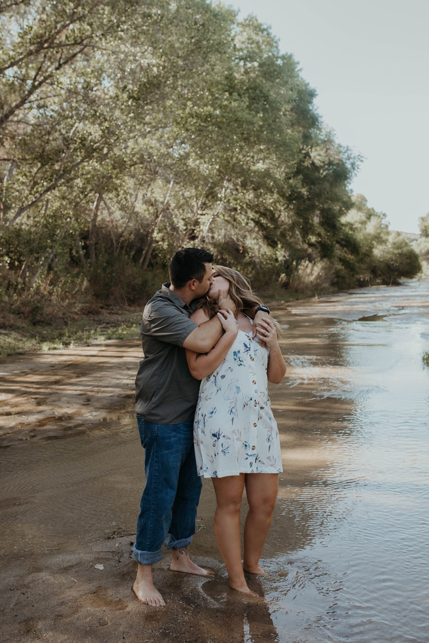 Sweet Couples Photos in the Creek | Arizona Couples Photos - Marisa ...